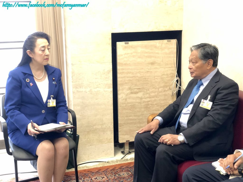 Union Minister H.E. U Kyaw Tint Swe attends the High-Level Segment of ...